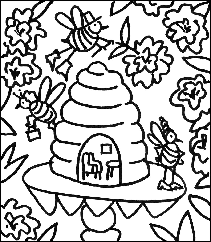 Bee Scene Rose bee-scene-rose
